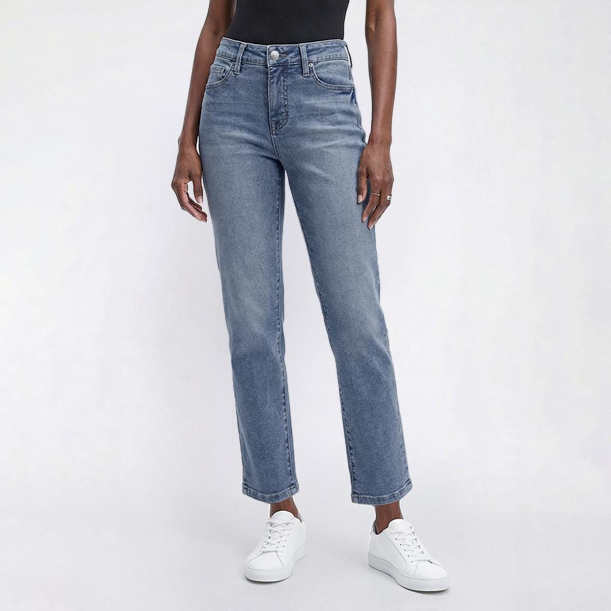 Click here for Womens Royalty Cropped Slim Straight Leg Jeans prices